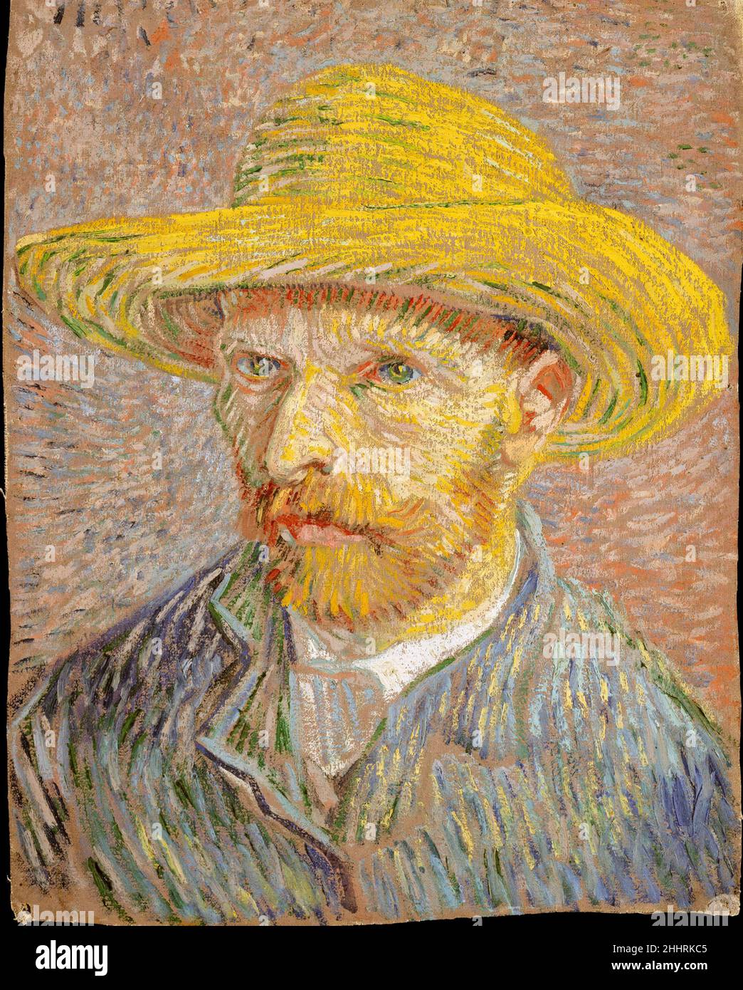 Self-Portrait with a Straw Hat (obverse: The Potato Peeler) 1887 ...