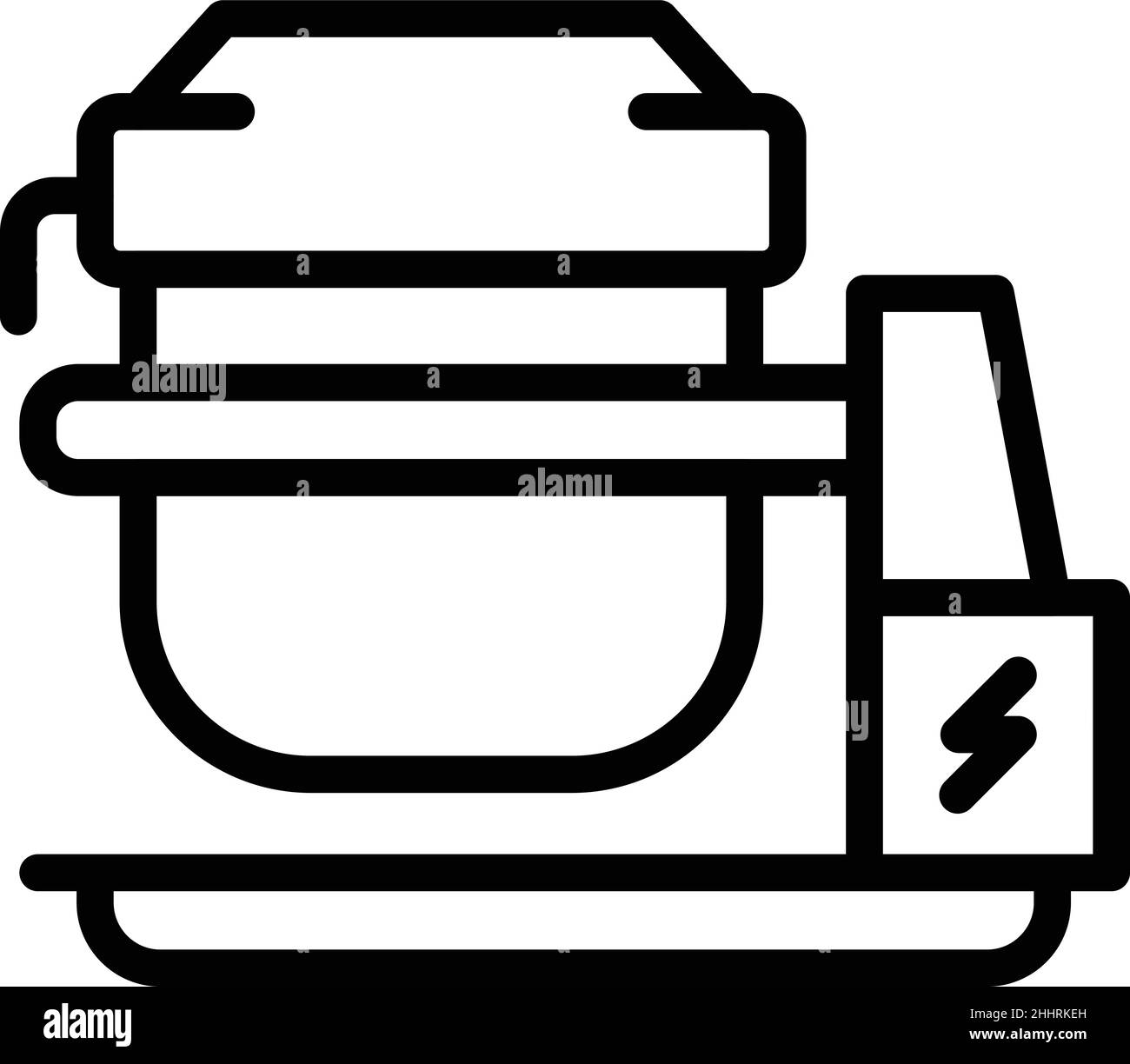 Work mixer icon outline vector. Concrete mix. Building worker Stock ...