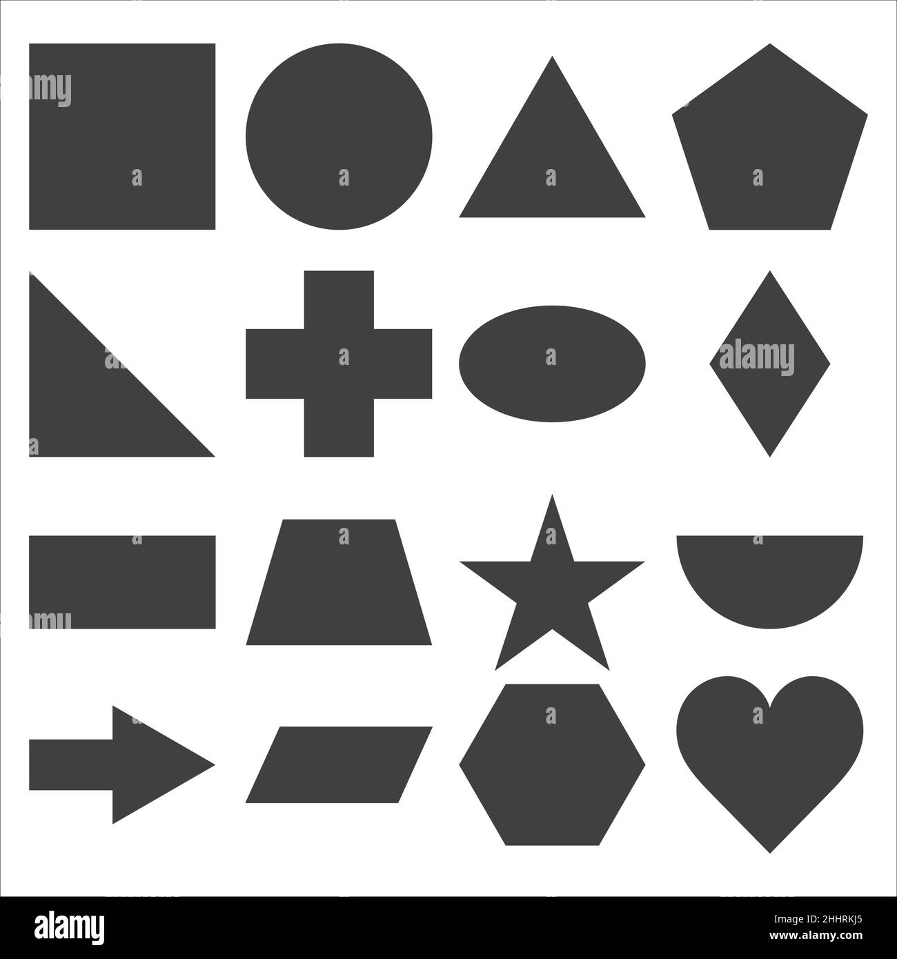 Set of geometric shapes. Geometric shapes for teaching at school Stock ...