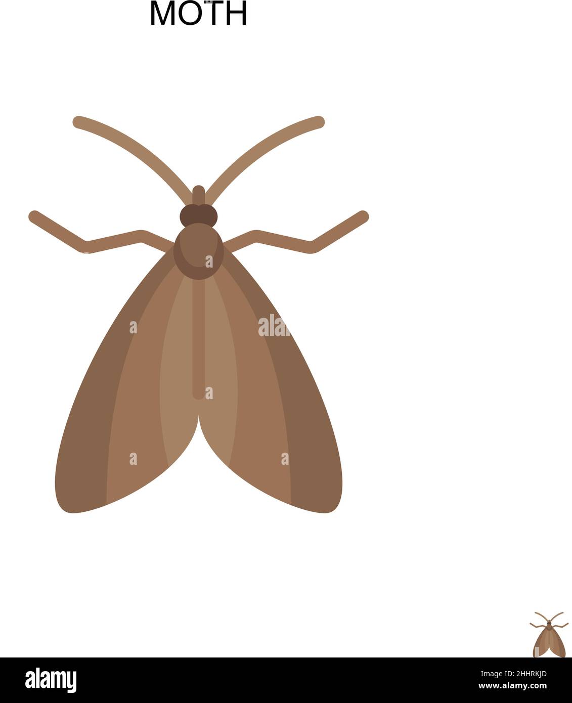 Moth Simple vector icon.Perfect color modern pictogram on editable ...