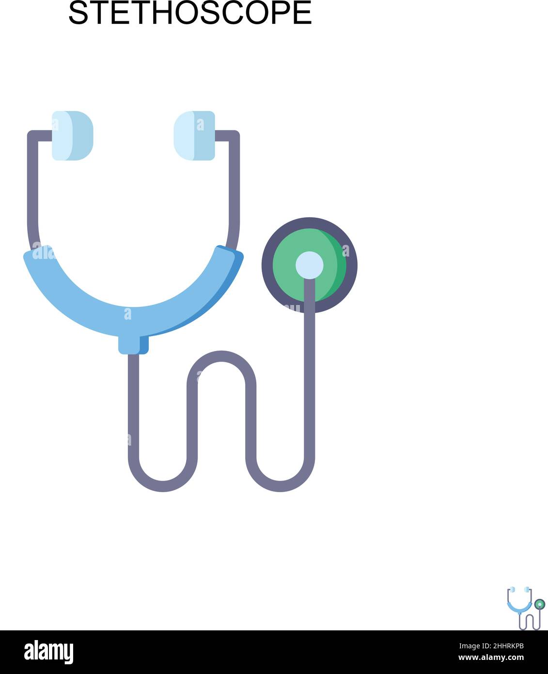 Stethoscope Simple vector icon.Perfect color modern pictogram on ...