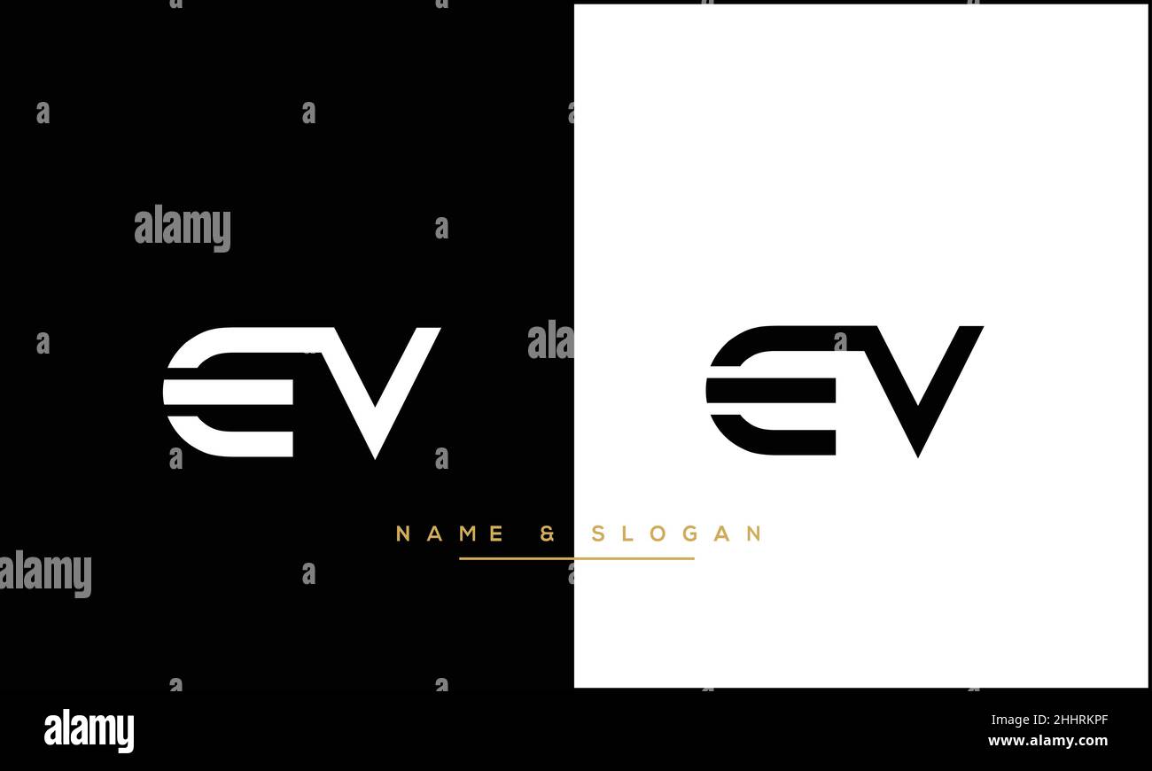 Ev letters Stock Vector Images - Alamy