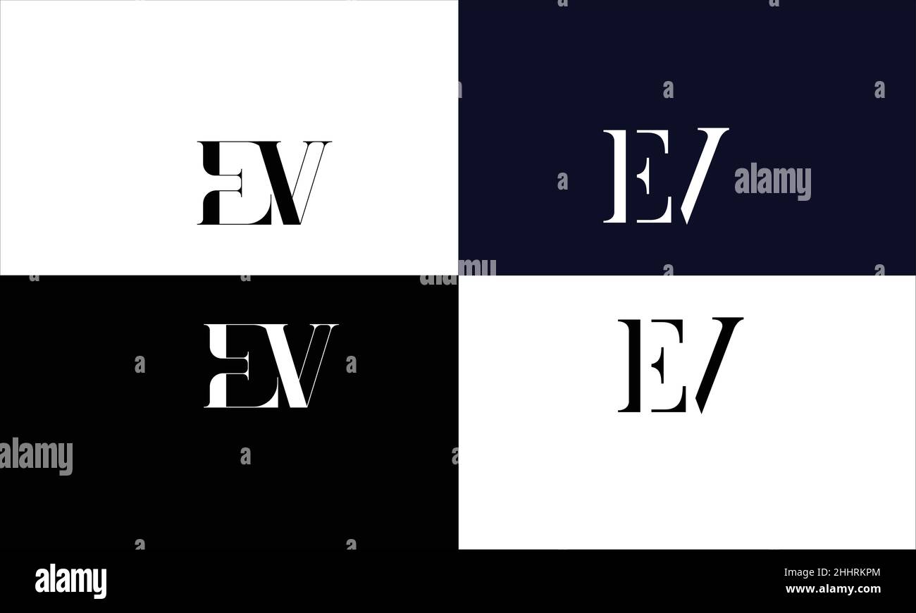 EV, VE Abstract Letters Logo Monogram Stock Vector Image & Art - Alamy
