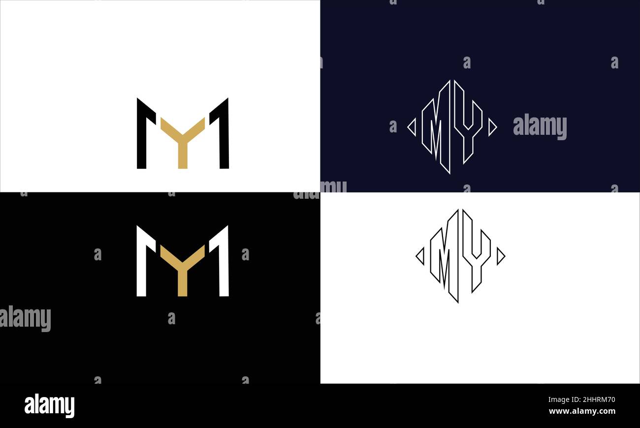 MY, YM Abstract Letters Logo monogram Stock Vector Image & Art - Alamy