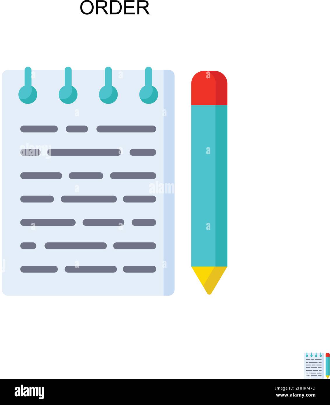 Order Simple vector icon.Perfect color modern pictogram on editable ...