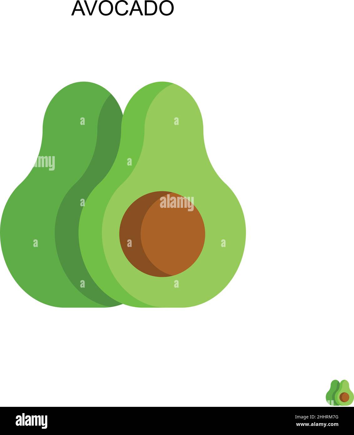 Sliced avocado on whole Stock Vector Images - Alamy