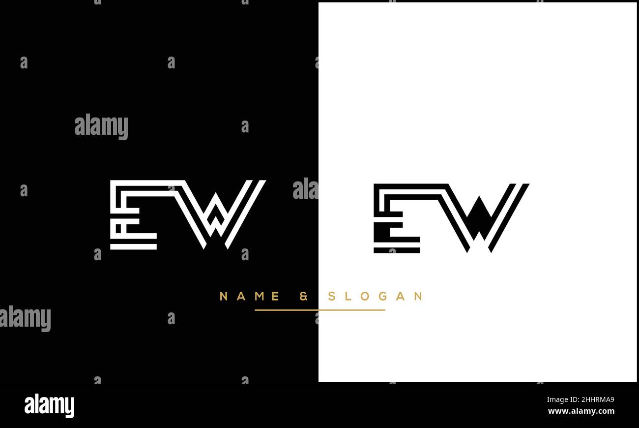 Ew logo design hi-res stock photography and images - Alamy