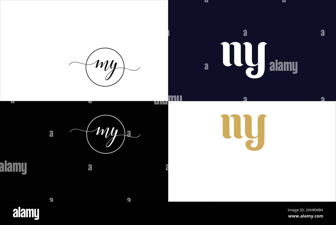 MY, YM Abstract Letters Logo monogram Stock Vector Image & Art - Alamy