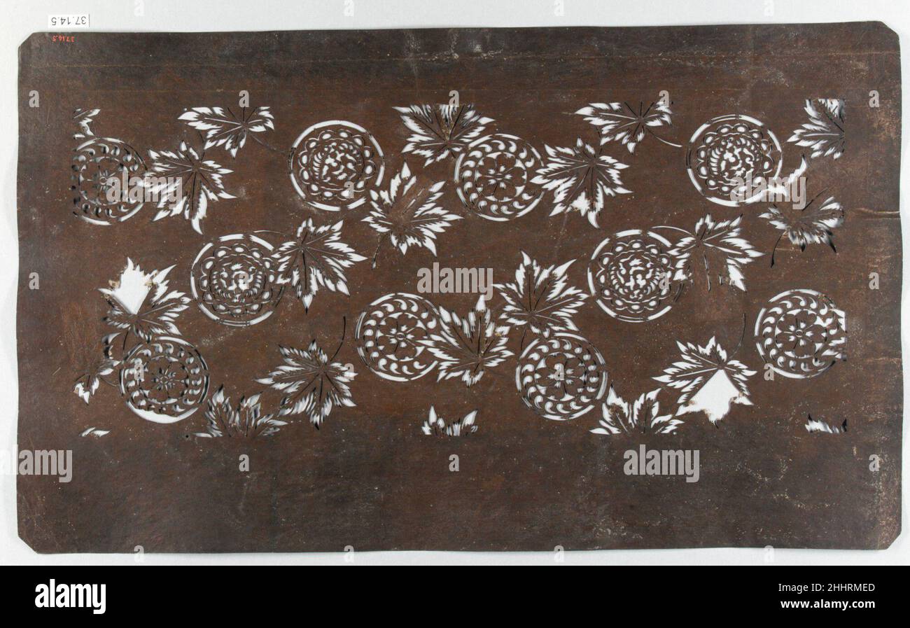 Stencil early 19th century Japan. Stencil. Japan. early 19th century ...