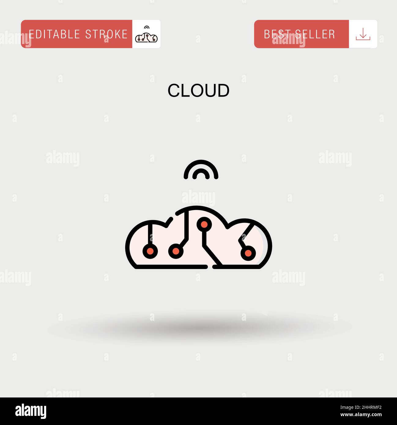 Cloud Simple vector icon Stock Vector Image & Art - Alamy