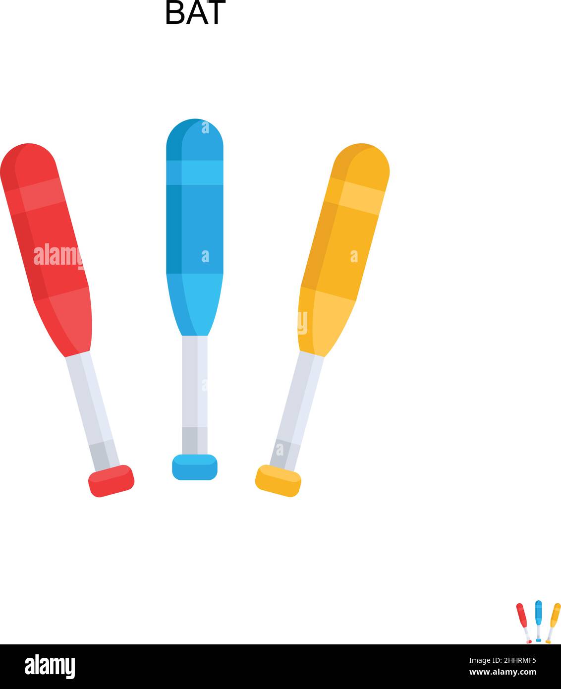 Bat Simple vector icon.Perfect color modern pictogram on editable ...