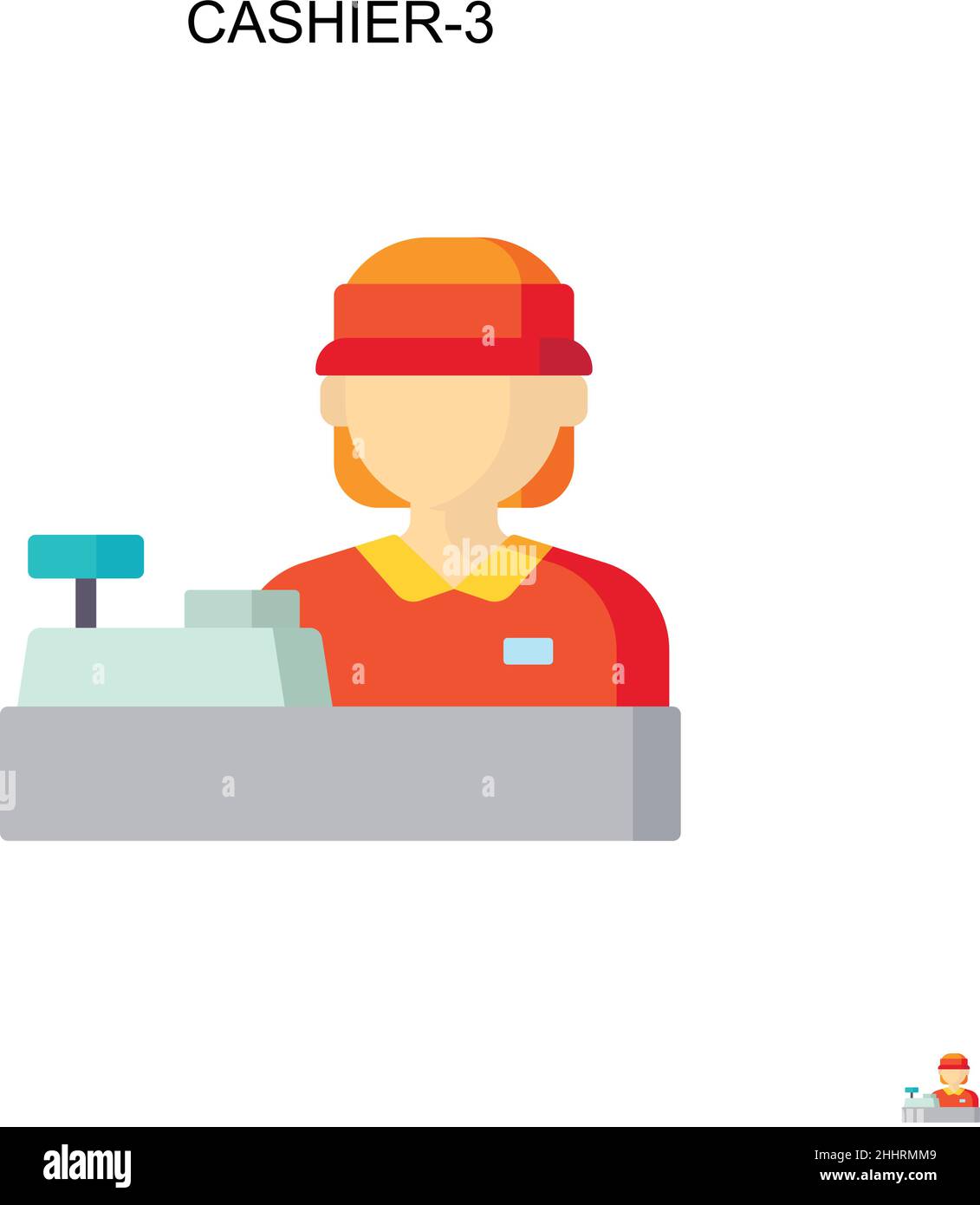 Female cashier giving money Stock Vector Images - Alamy