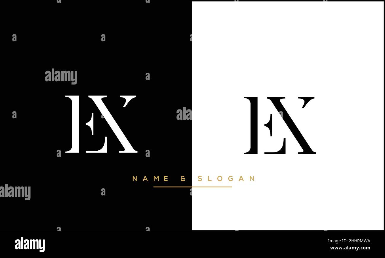 EX, XE Abstract Letters Logo Monogram Stock Vector Image & Art - Alamy