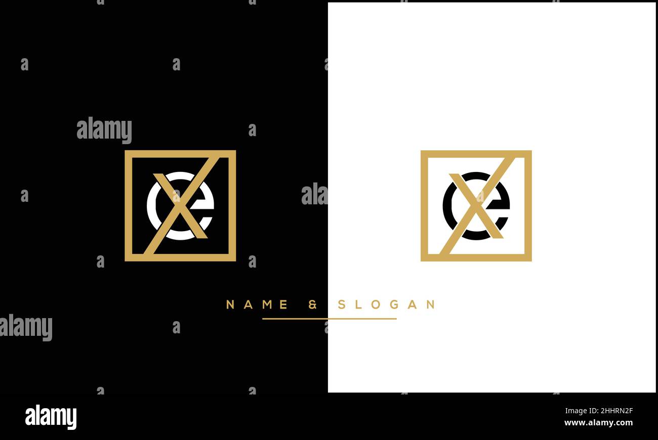 EX, XE Abstract Letters Logo Monogram Stock Vector Image & Art - Alamy