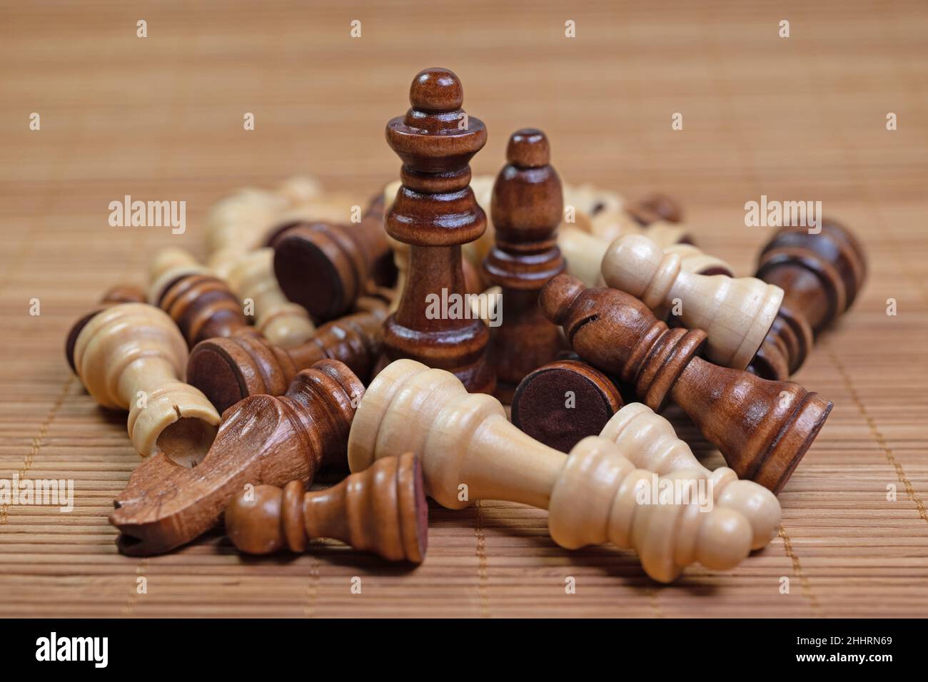 Chess pieces in a close-up Stock Photo - Alamy