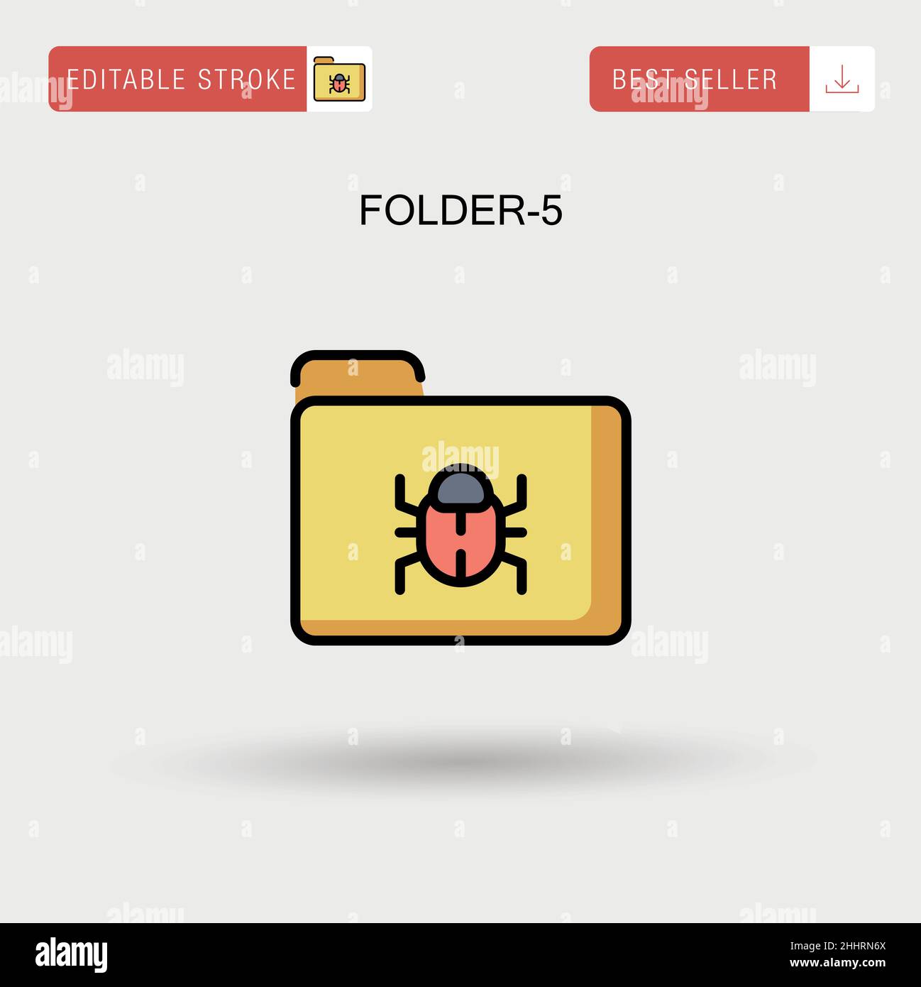 Folder-5 Simple vector icon Stock Vector Image & Art - Alamy