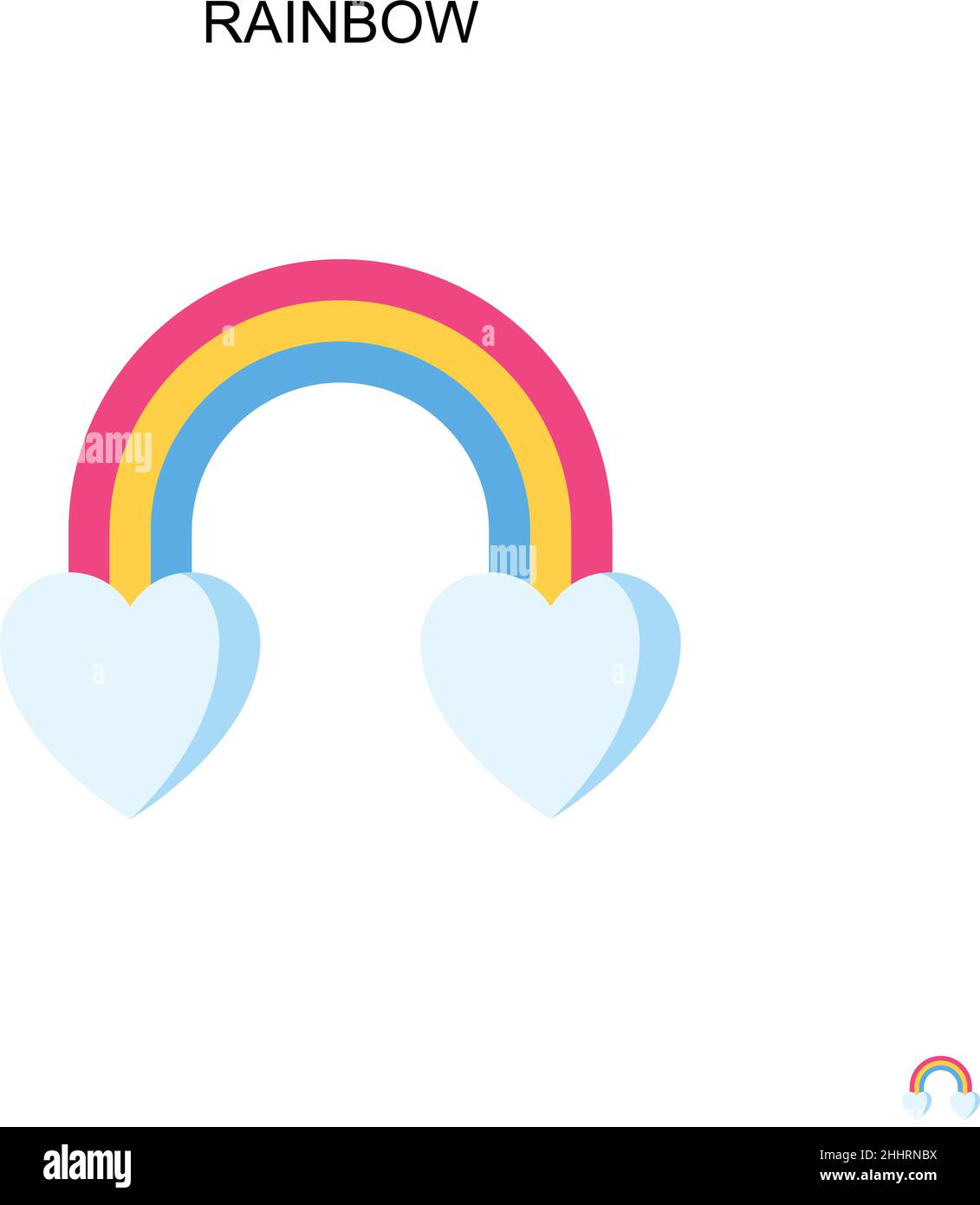 Rainbow Simple vector icon.Perfect color modern pictogram on editable ...