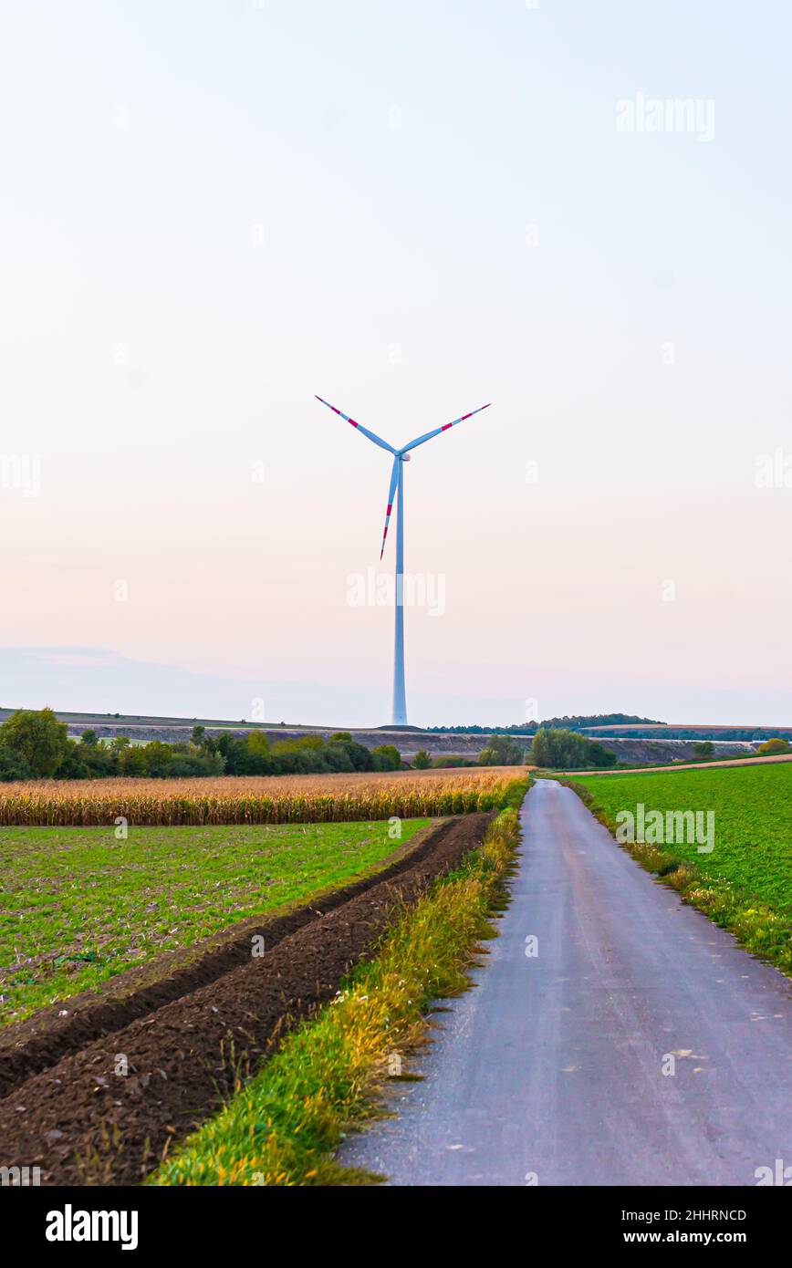 Wind Turbine Ecology Power In Nature Wind Power Electricity Stock Photo ...