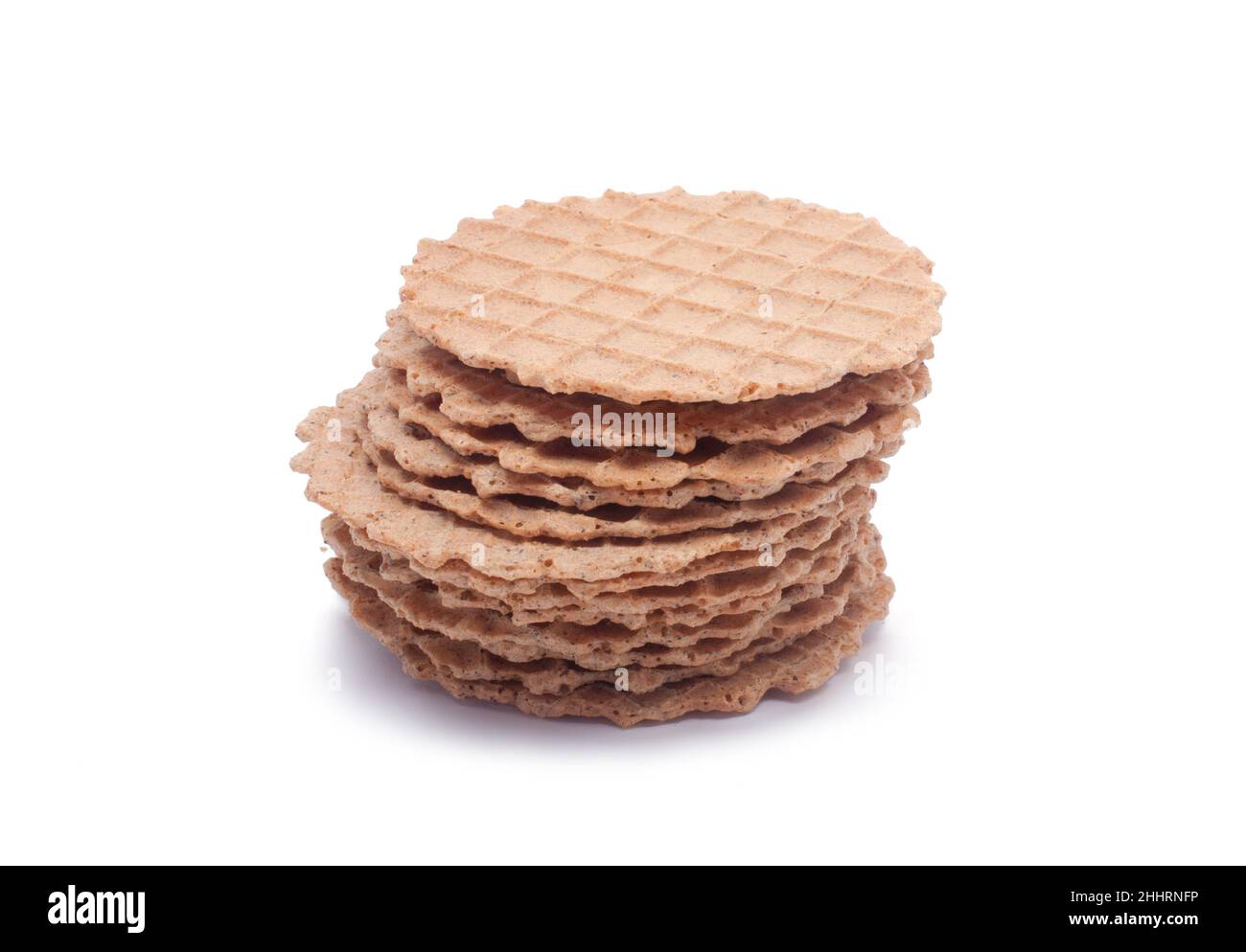 Wafers stack snack for breakfast isolated on the white Stock Photo - Alamy