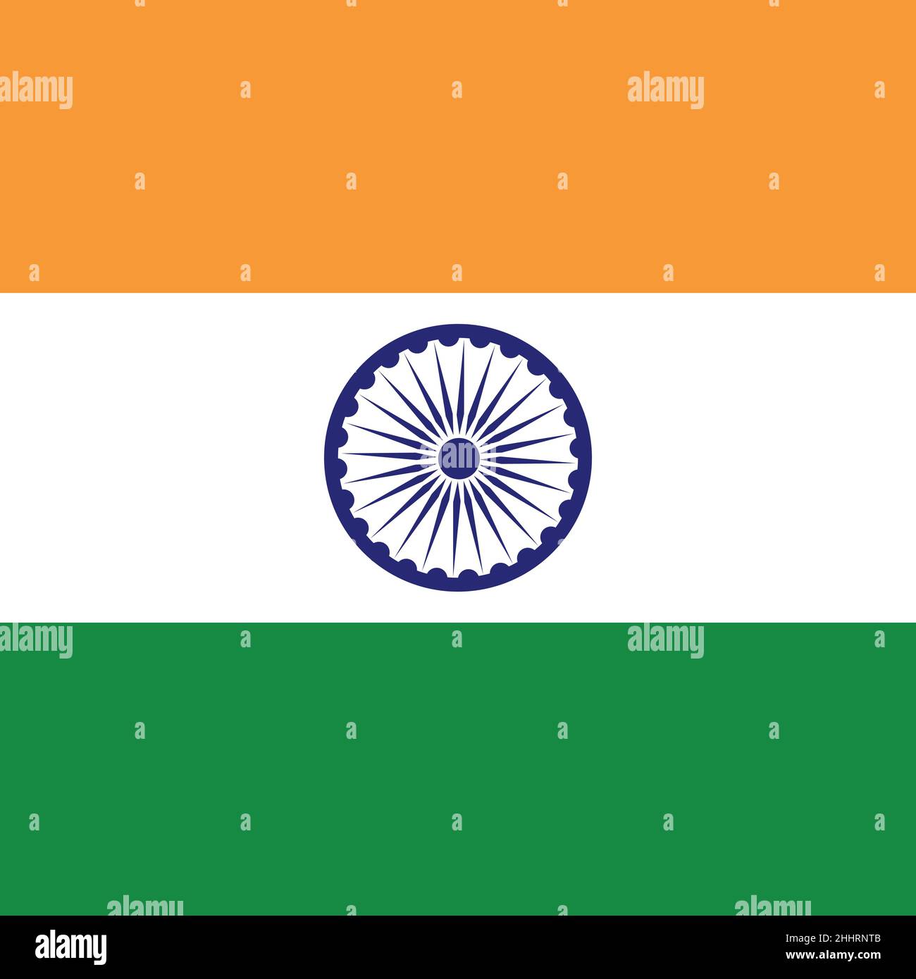 Indian flag, illustration of the tricolor flag of India. Vector ...