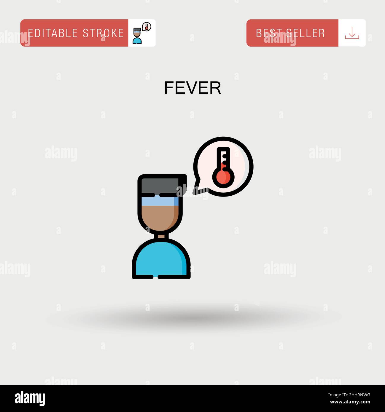 Fever Simple vector icon Stock Vector Image & Art - Alamy