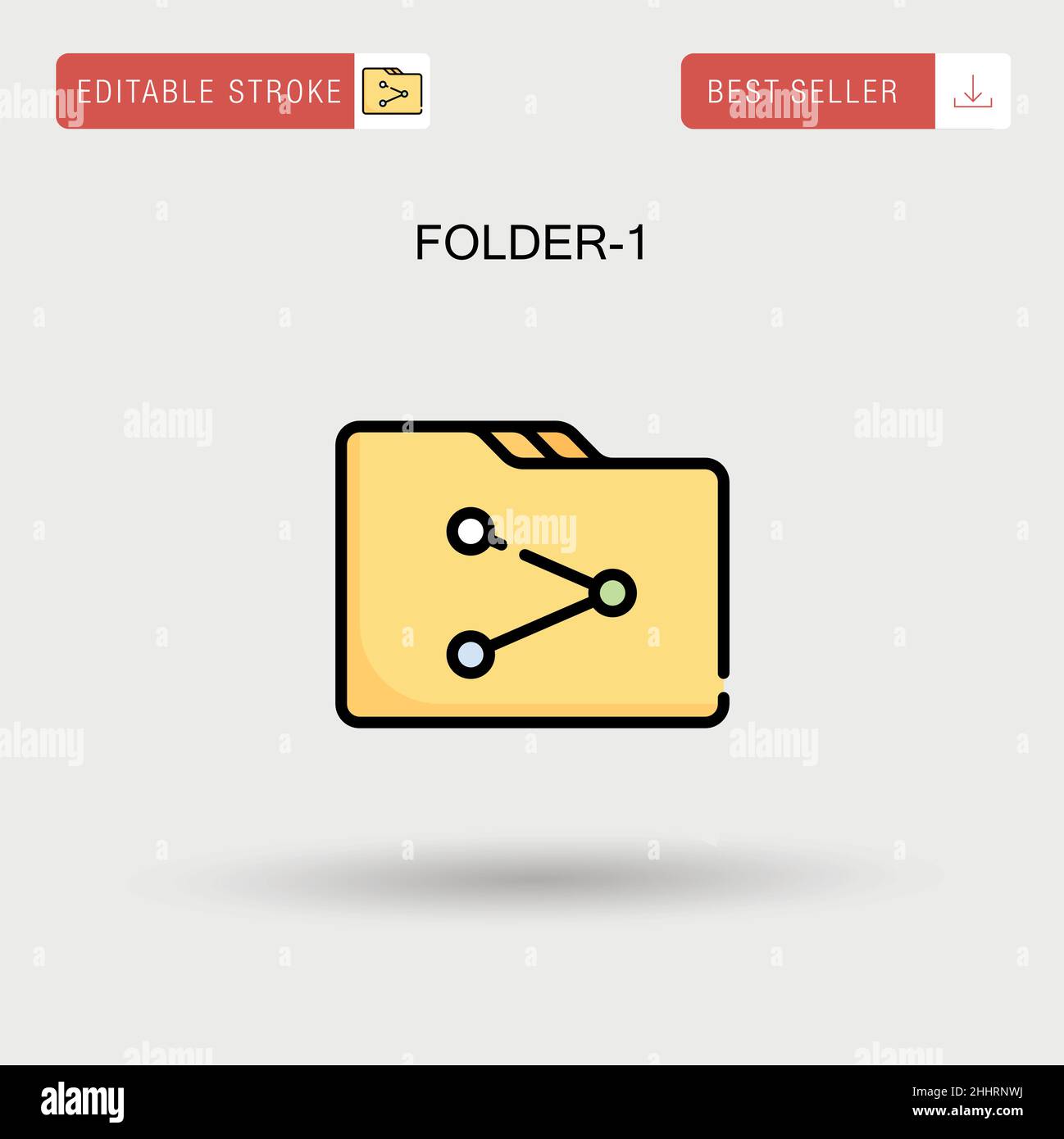 Business folder icon linear hi-res stock photography and images - Alamy