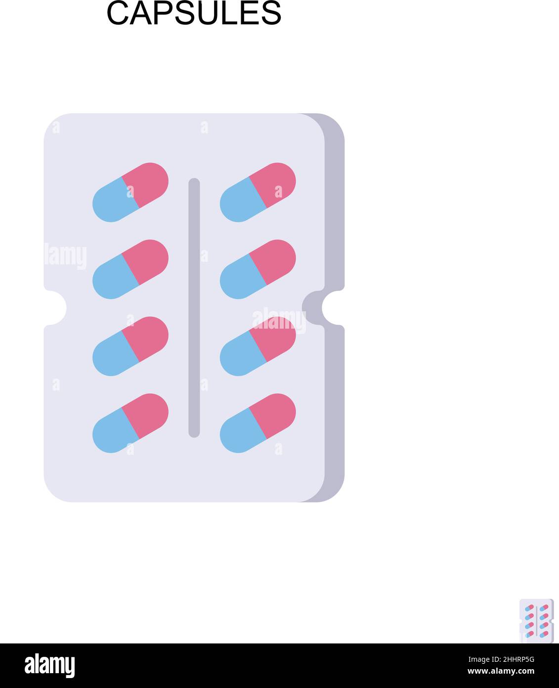 Capsules Simple vector icon.Perfect color modern pictogram on editable ...