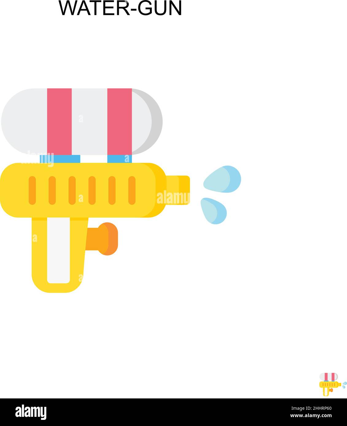 Water-gun Simple vector icon.Perfect color modern pictogram on editable ...