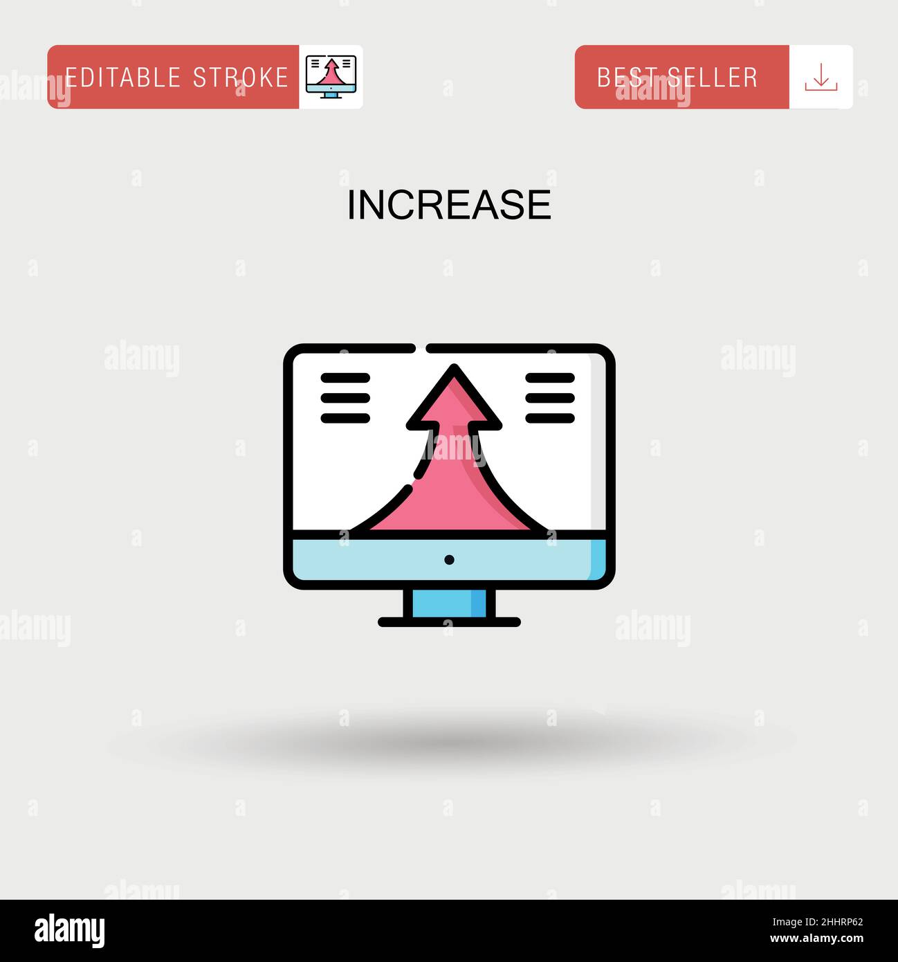 Increase Simple vector icon Stock Vector Image & Art - Alamy