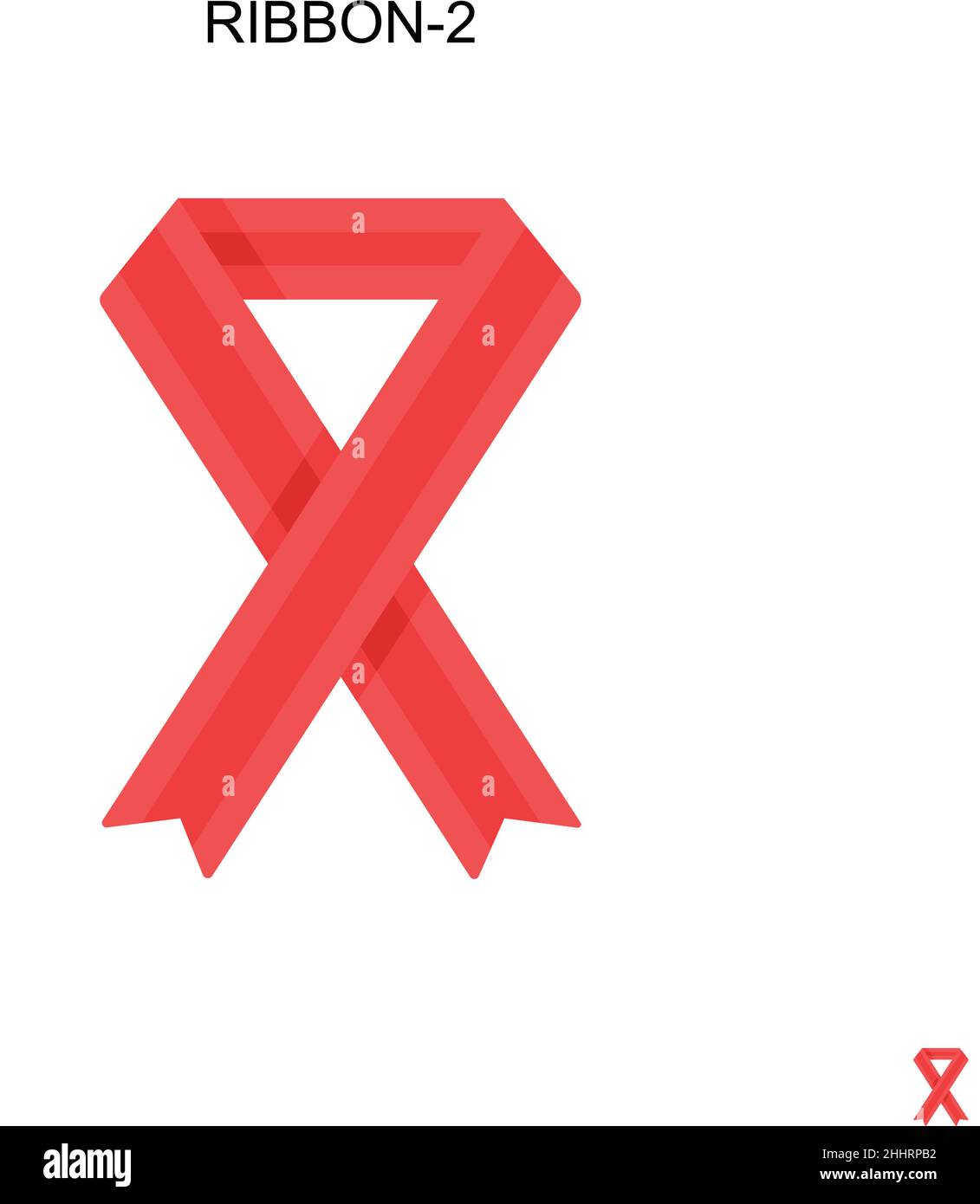 Ribbon-2 Simple vector icon.Perfect color modern pictogram on editable ...