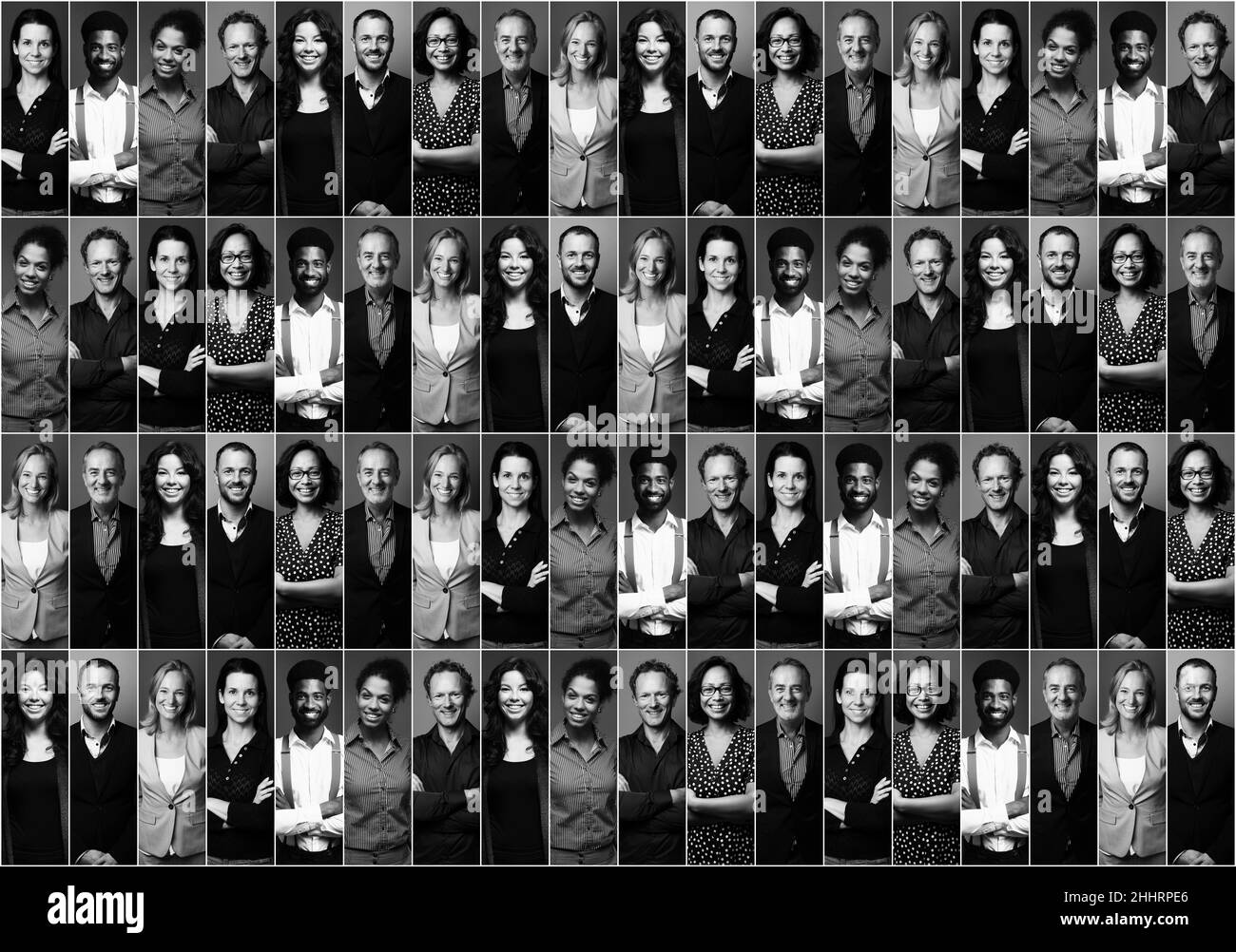 Group of people in a collage Stock Photo - Alamy