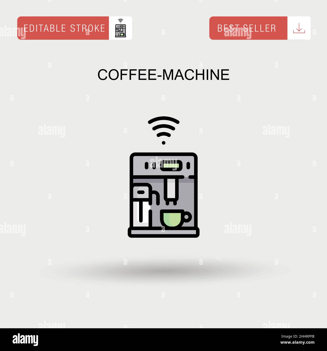 Professional coffee machine pouring espresso Stock Vector Images - Alamy