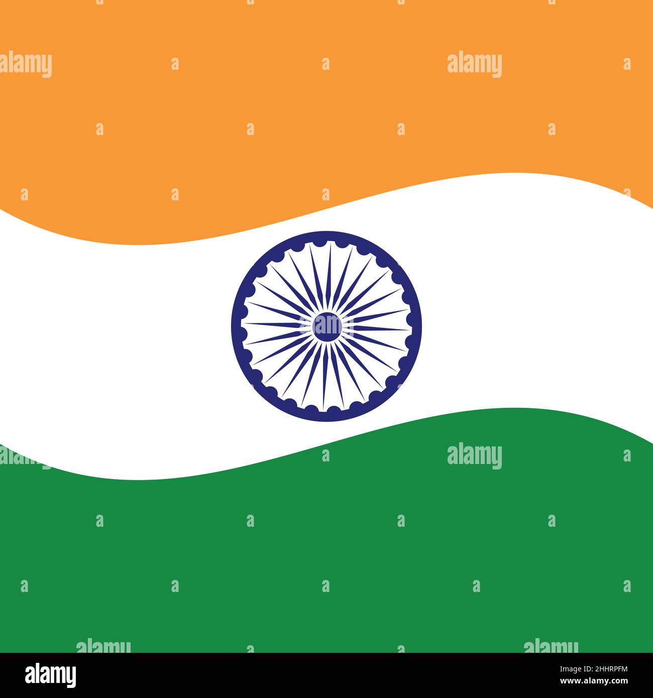 Indian flag, illustration of the tricolor flag of India. Vector ...