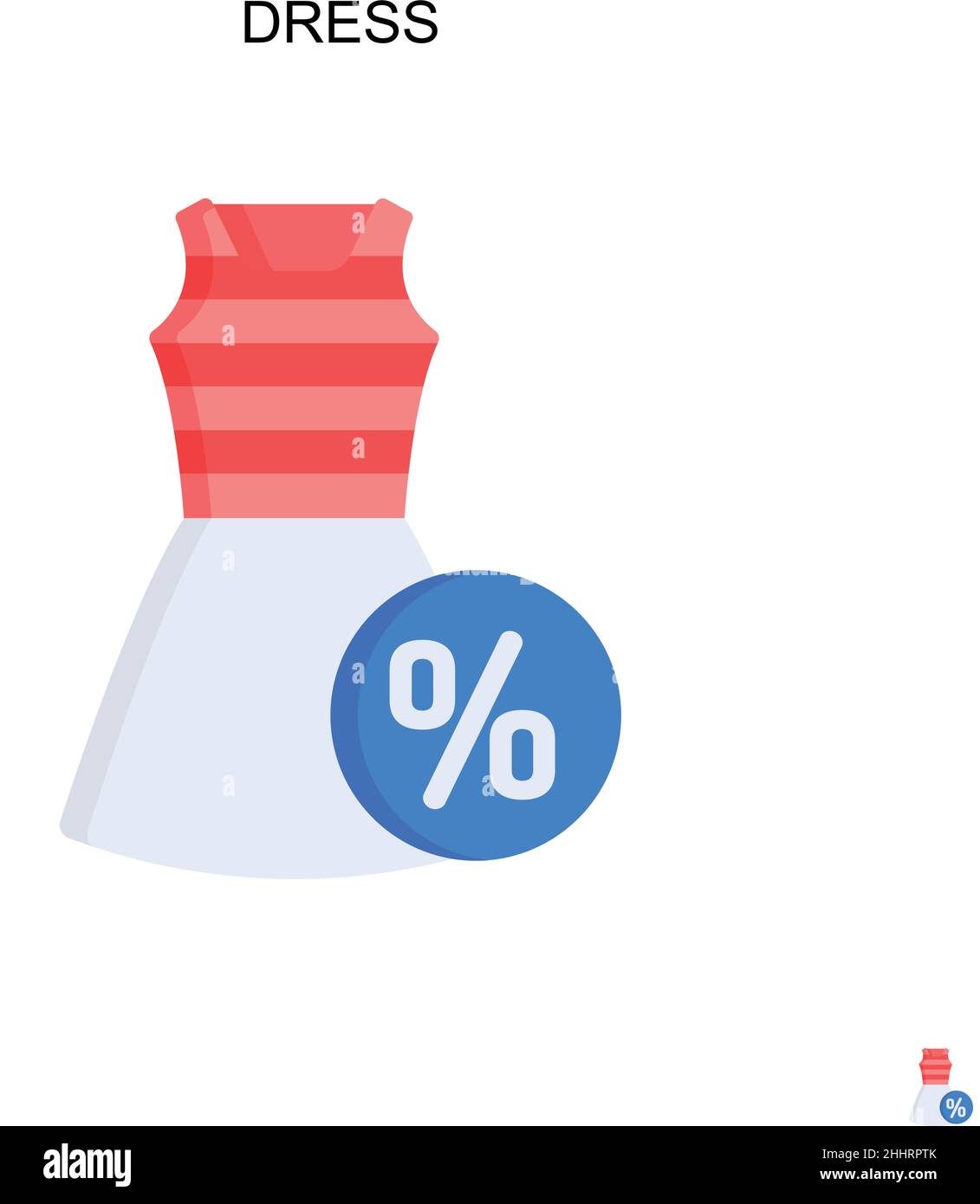 Dress Simple vector icon.Perfect color modern pictogram on editable ...