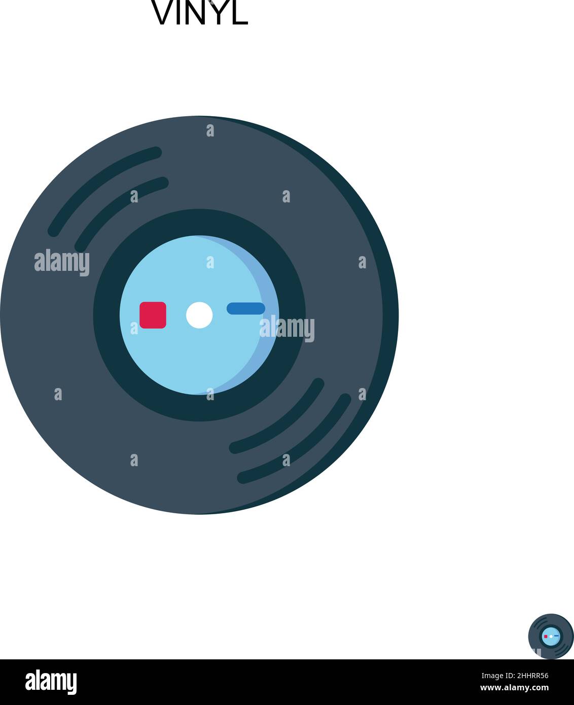 Vinyl Simple vector icon.Perfect color modern pictogram on editable ...