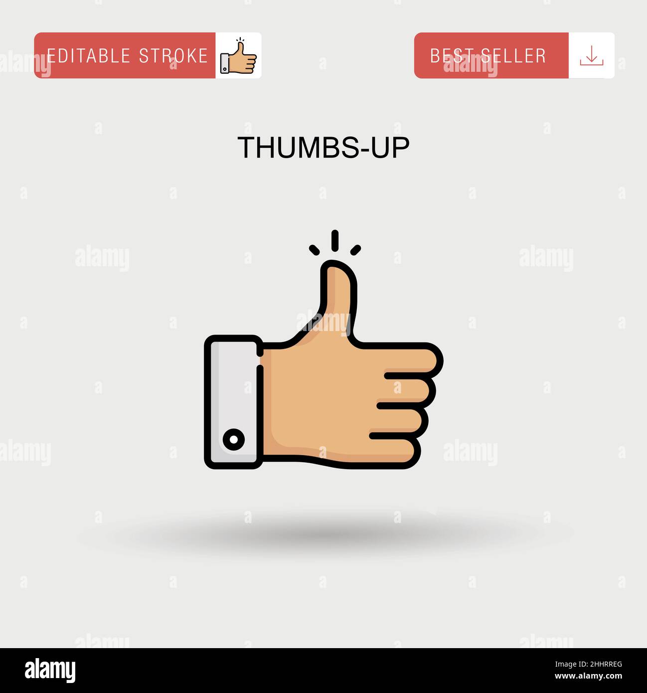 Thumbs-up Simple vector icon Stock Vector Image & Art - Alamy