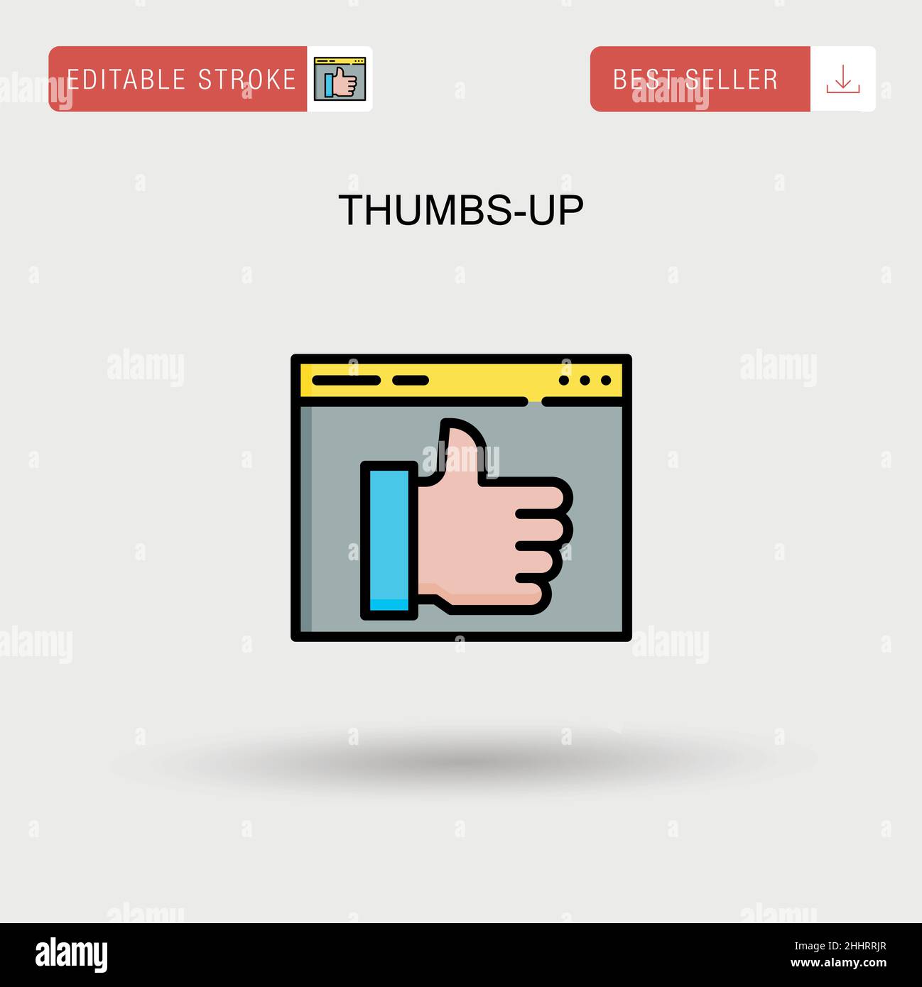Thumbs-up Simple vector icon Stock Vector Image & Art - Alamy
