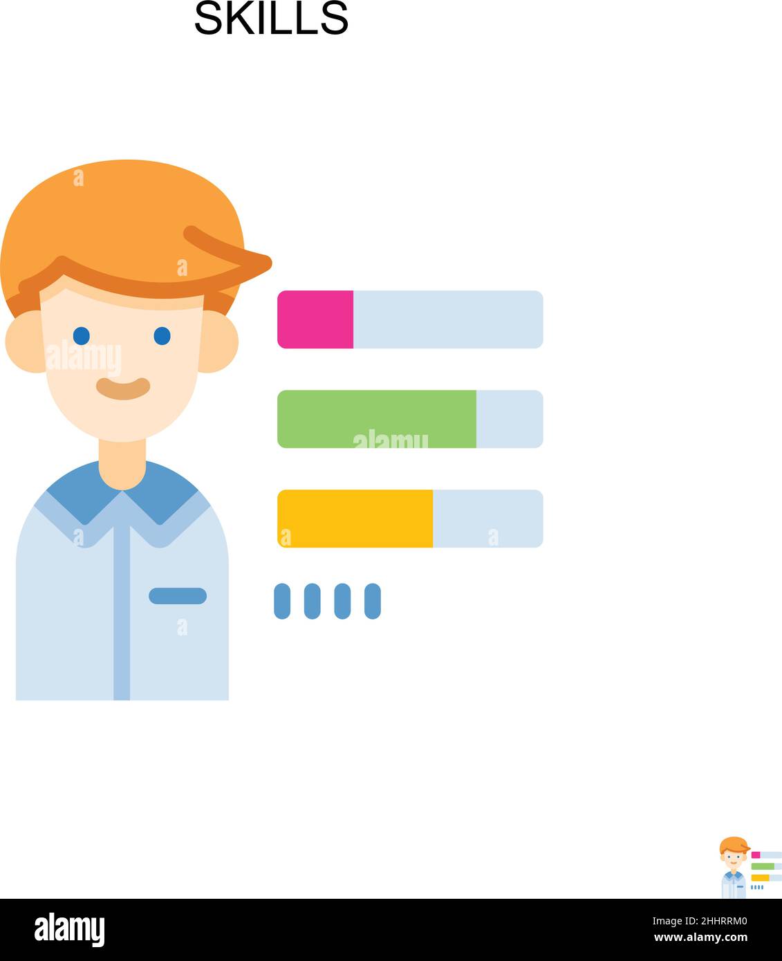 Skills Simple vector icon.Perfect color modern pictogram on editable ...