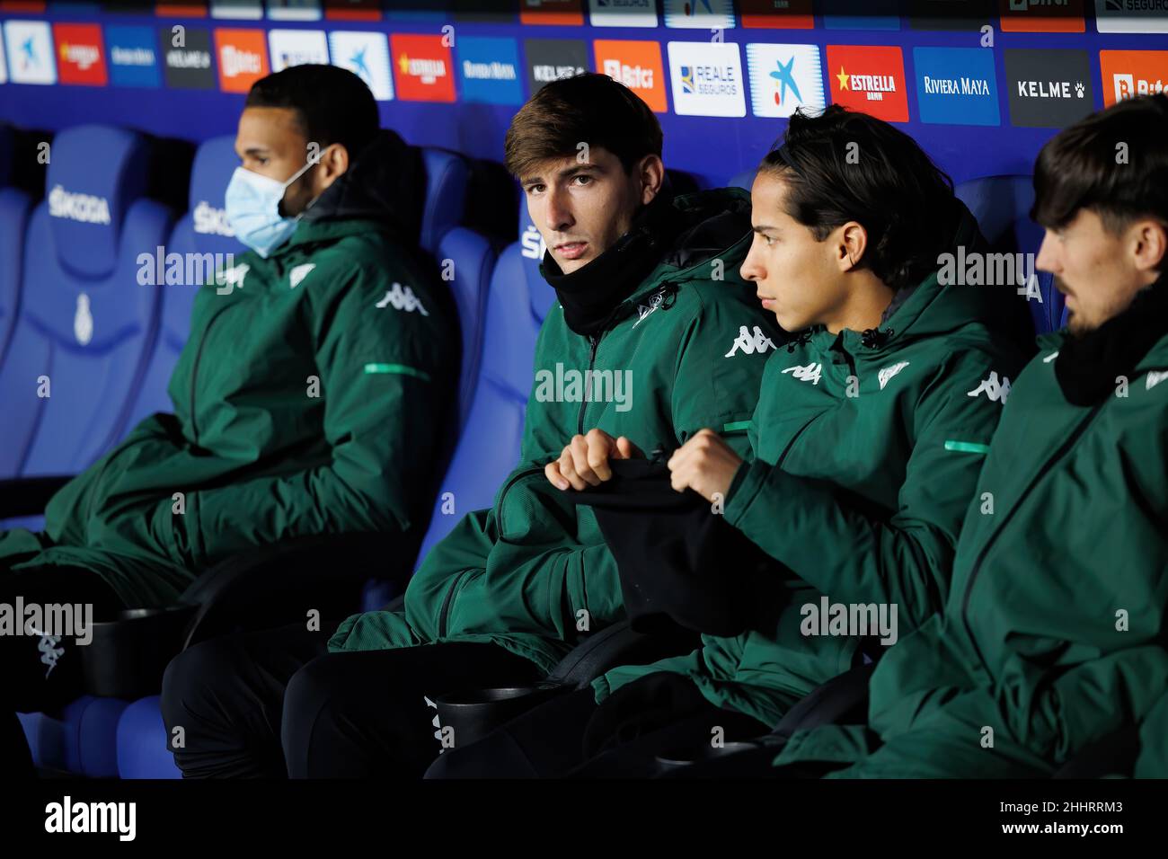 BARCELONA - JAN 21: Juan Miranda sits on the bench at the La Liga match ...