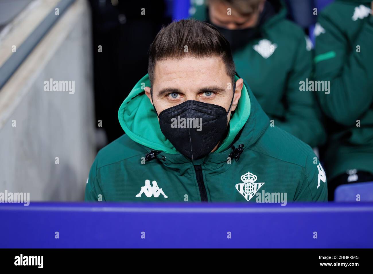 BARCELONA - JAN 21: Joaquin Sanchez sits on the bench at the La Liga ...