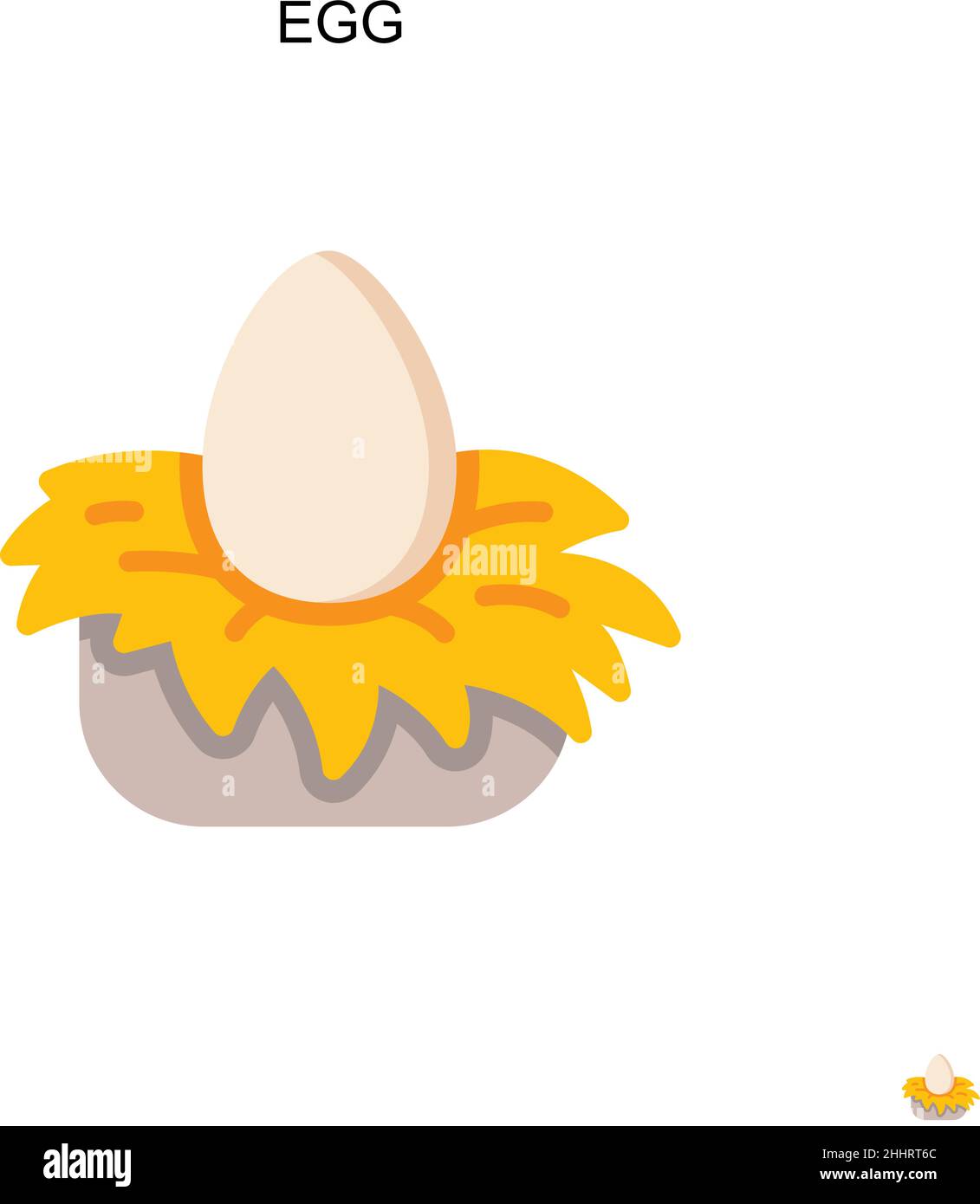 Egg Simple vector icon.Perfect color modern pictogram on editable ...