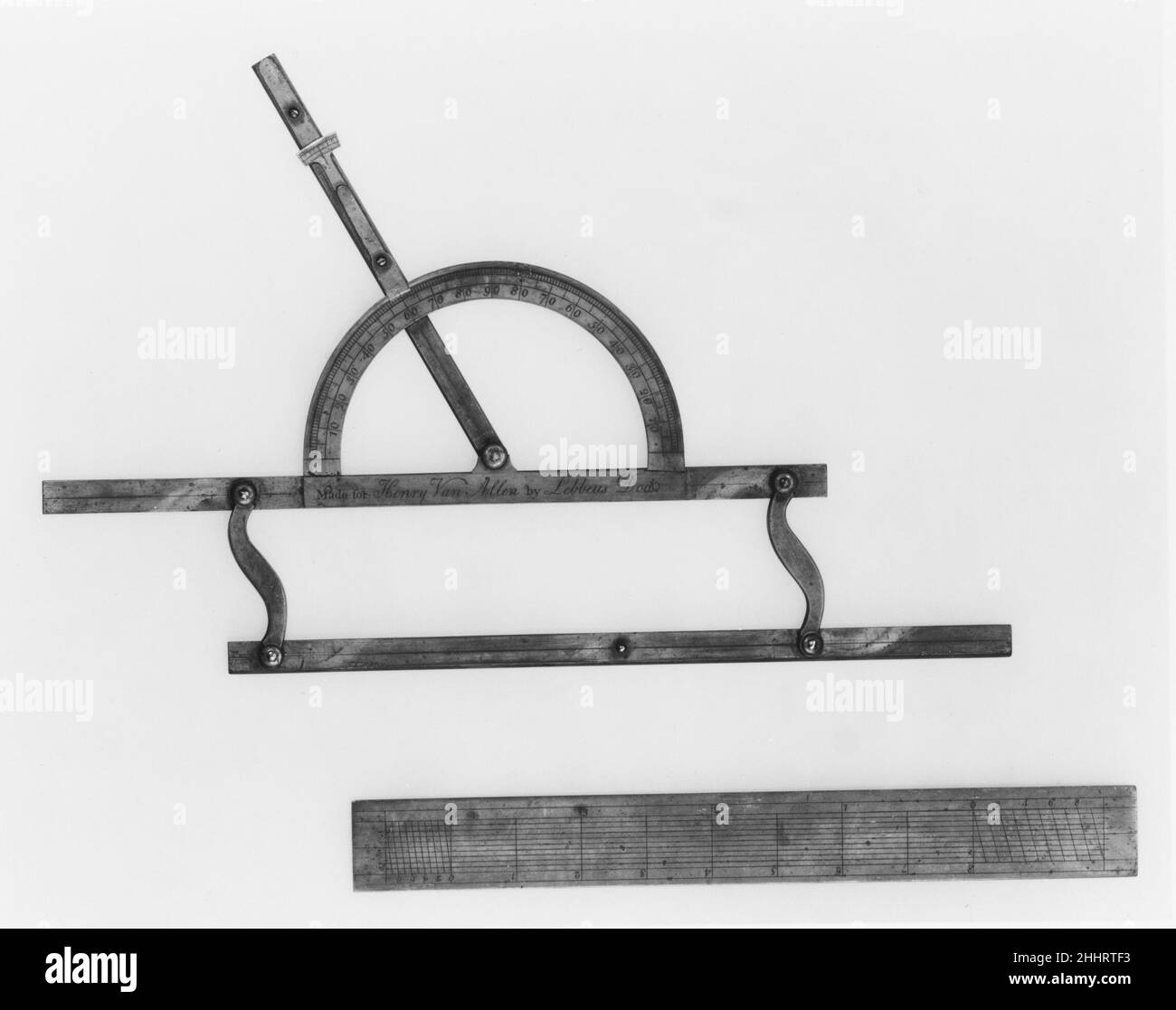 Parallel Rule with Protractor and Plotting Scale 1796 Lebbeus Dod ...