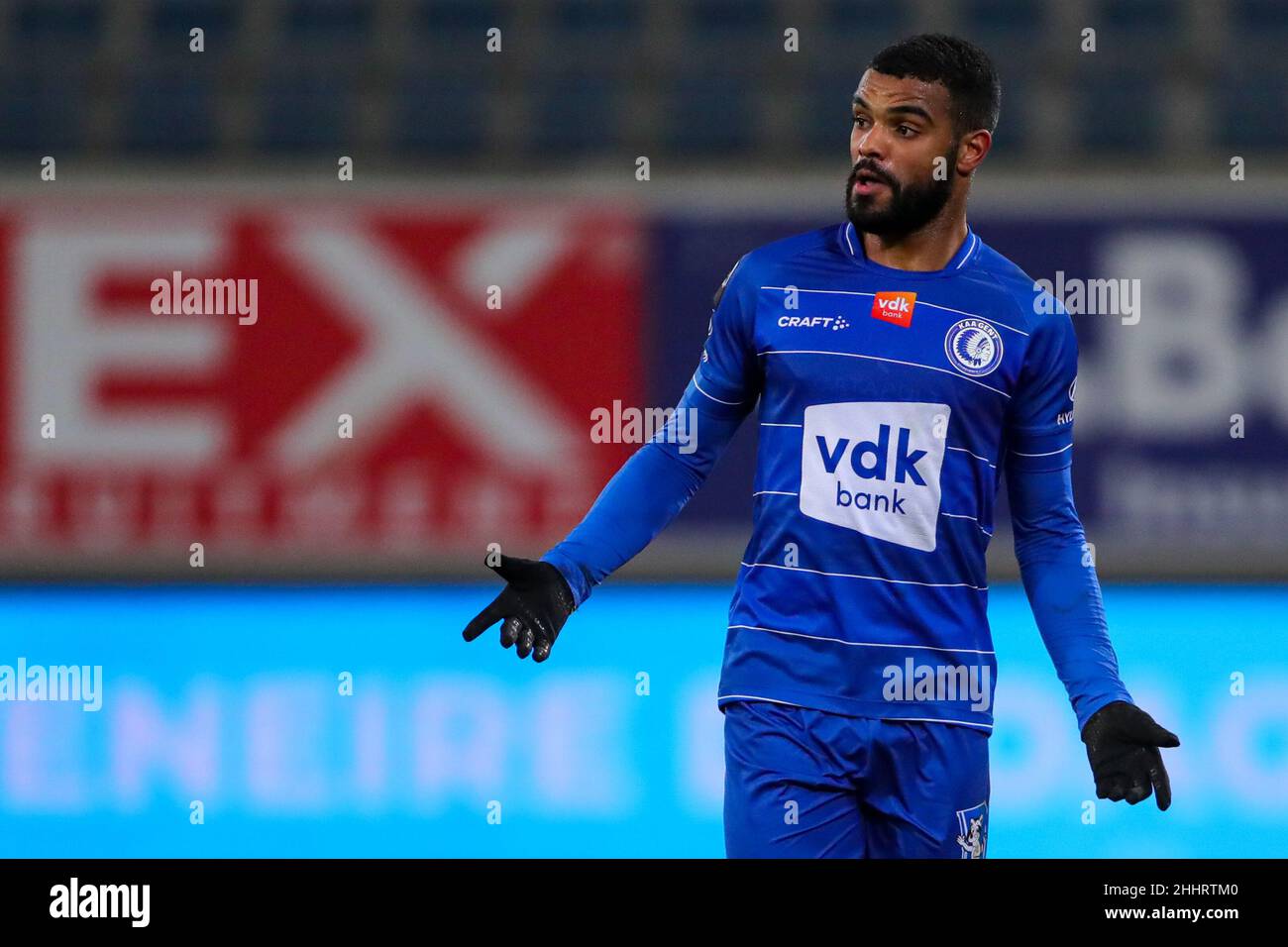 GENT, BELGIUM - JANUARY 25: Christopher Operi of KAA Gent during the ...