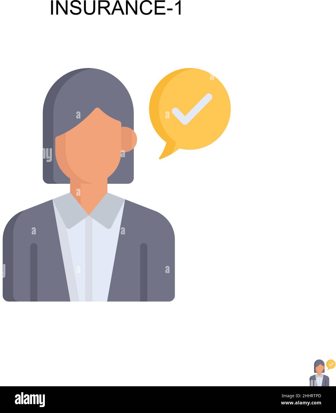 Insurance-1 Simple vector icon.Perfect color modern pictogram on ...