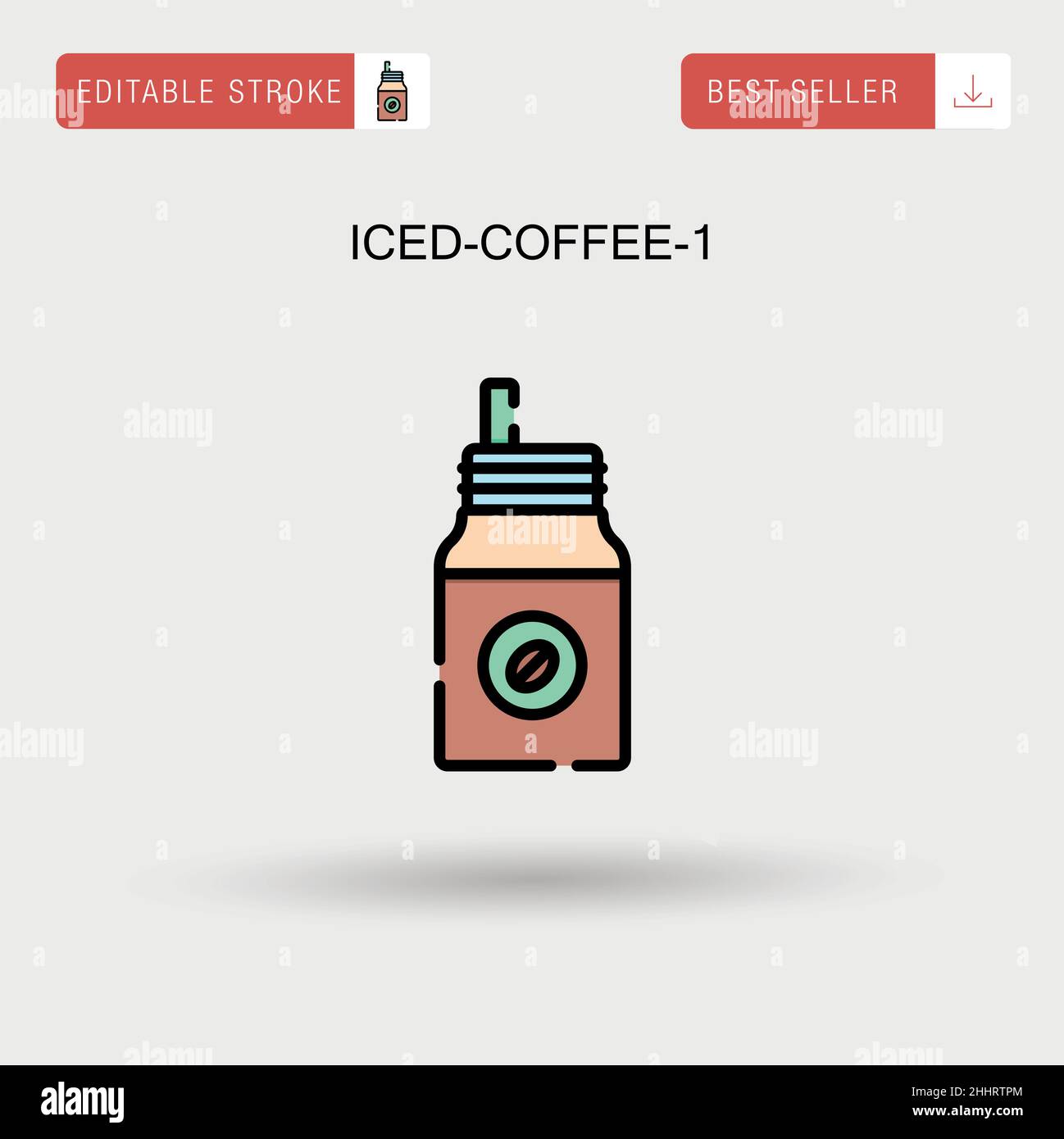 Iced-coffee-1 Simple vector icon Stock Vector Image & Art - Alamy