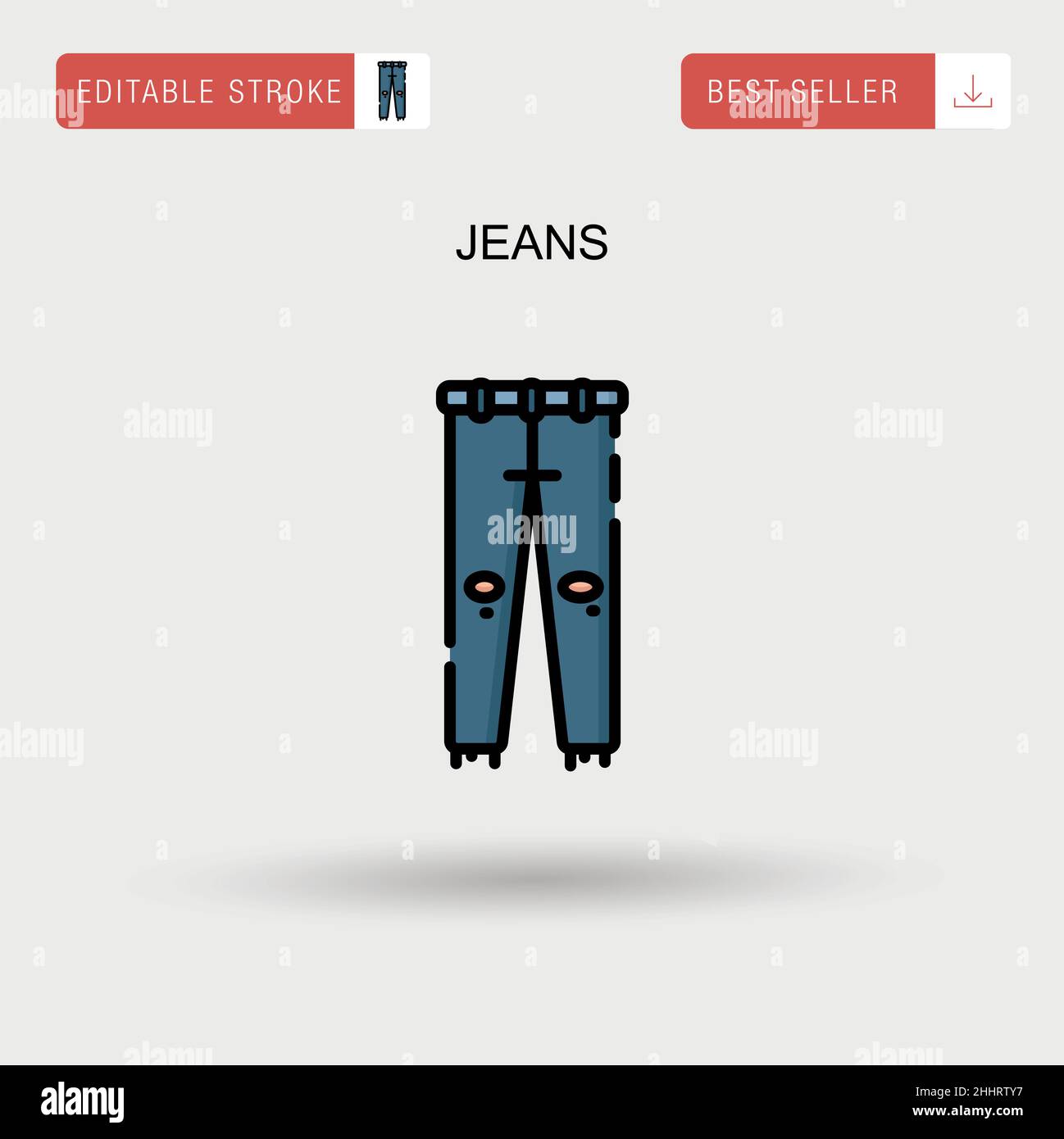 Jeans icon simple style hi-res stock photography and images - Alamy