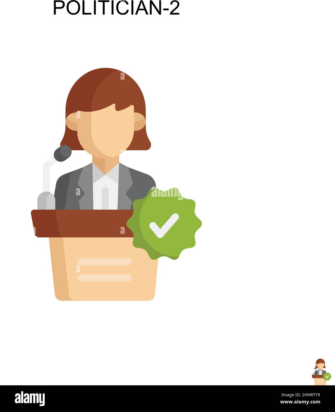 Politician-2 Simple vector icon.Perfect color modern pictogram on ...