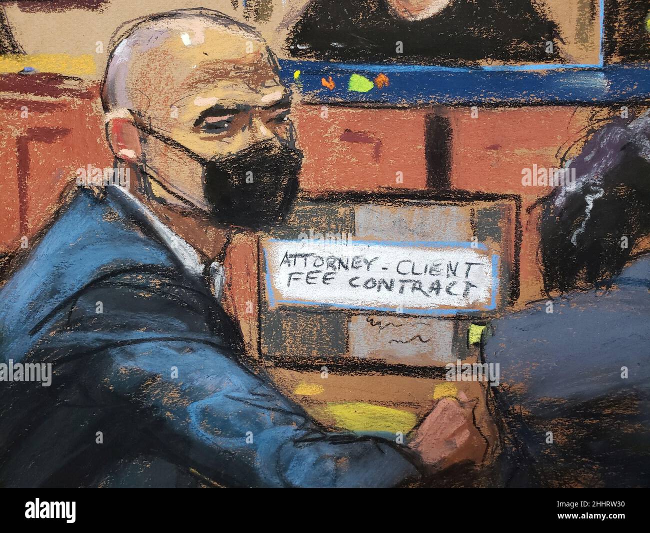 Courtroom sketch witness hi-res stock photography and images - Alamy