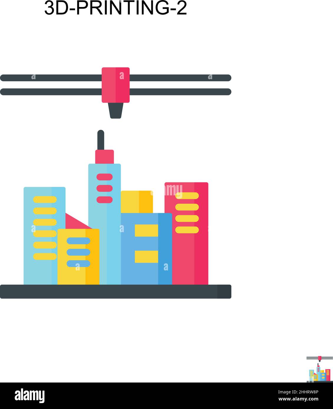 3d-printing-2 Simple vector icon.Perfect color modern pictogram on ...
