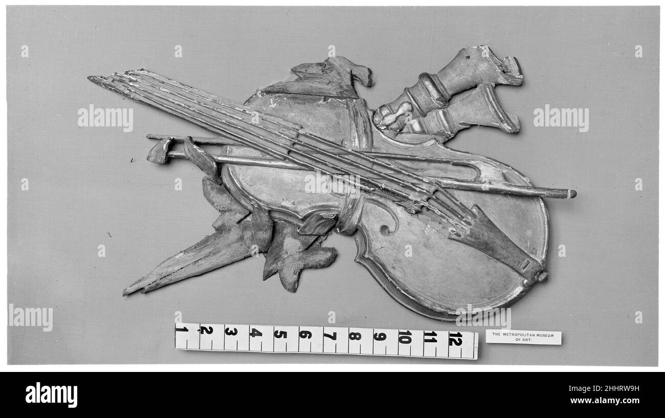 Trophy of musical instruments detail 18th century French. Trophy of ...